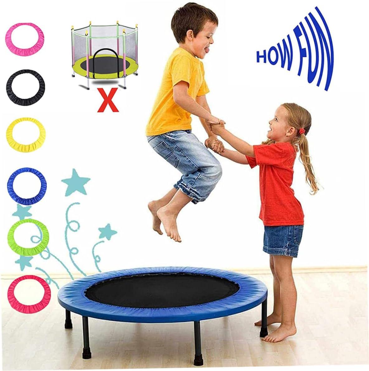 Eaarliyam 54 Inch Round Trampoline Spring Cover Pad - Blue Mini Fitness ...