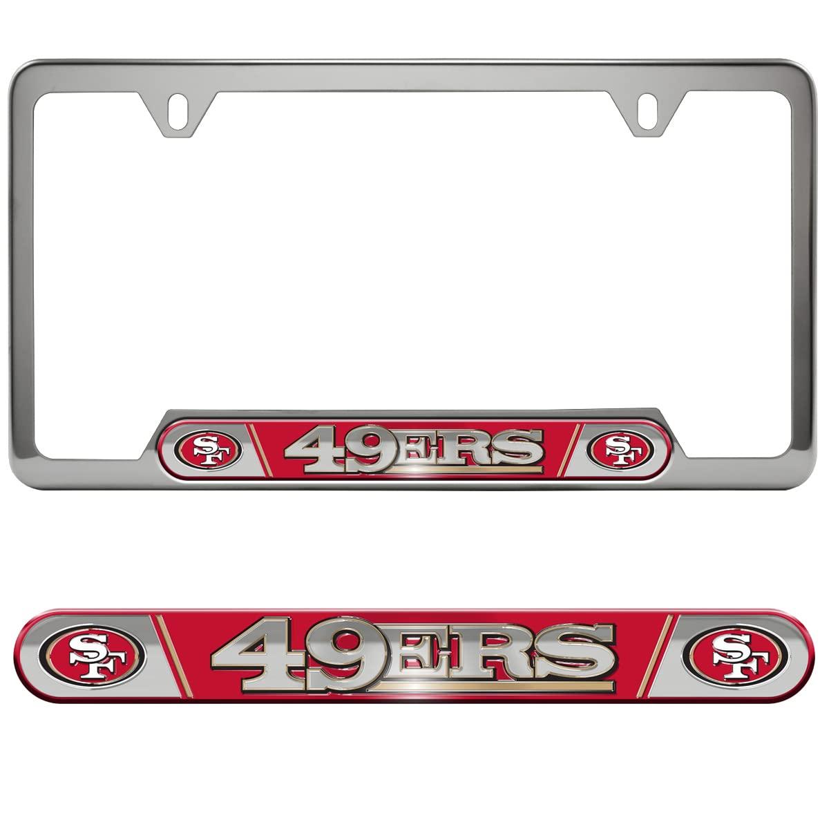 San Francisco 49ers NFL License Plate Frame | Stainless Steel with ...
