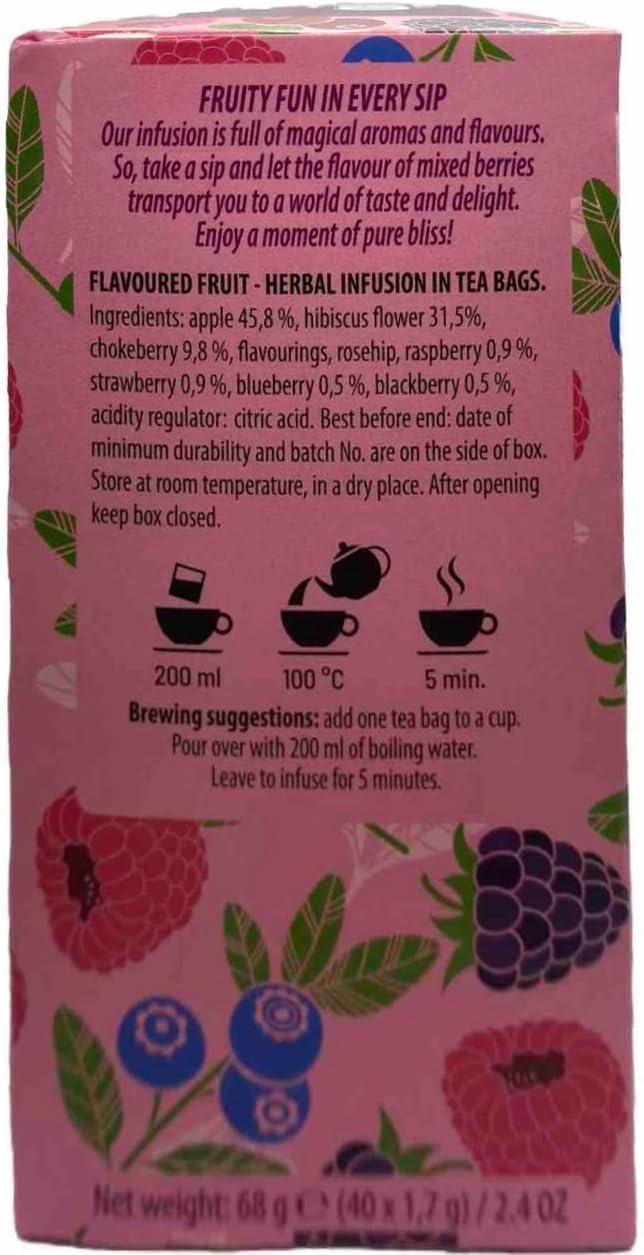 Loyd Tea 40 Teabag X4 Mixed Berries Flavour 160 Total Fruit Tea Drink ...