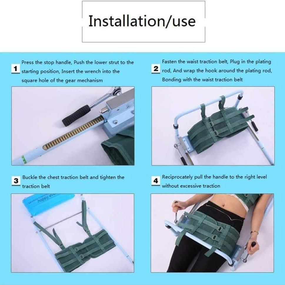 Portable Cervical & Lumbar Spine Traction Bed Effective Home Relief for ...