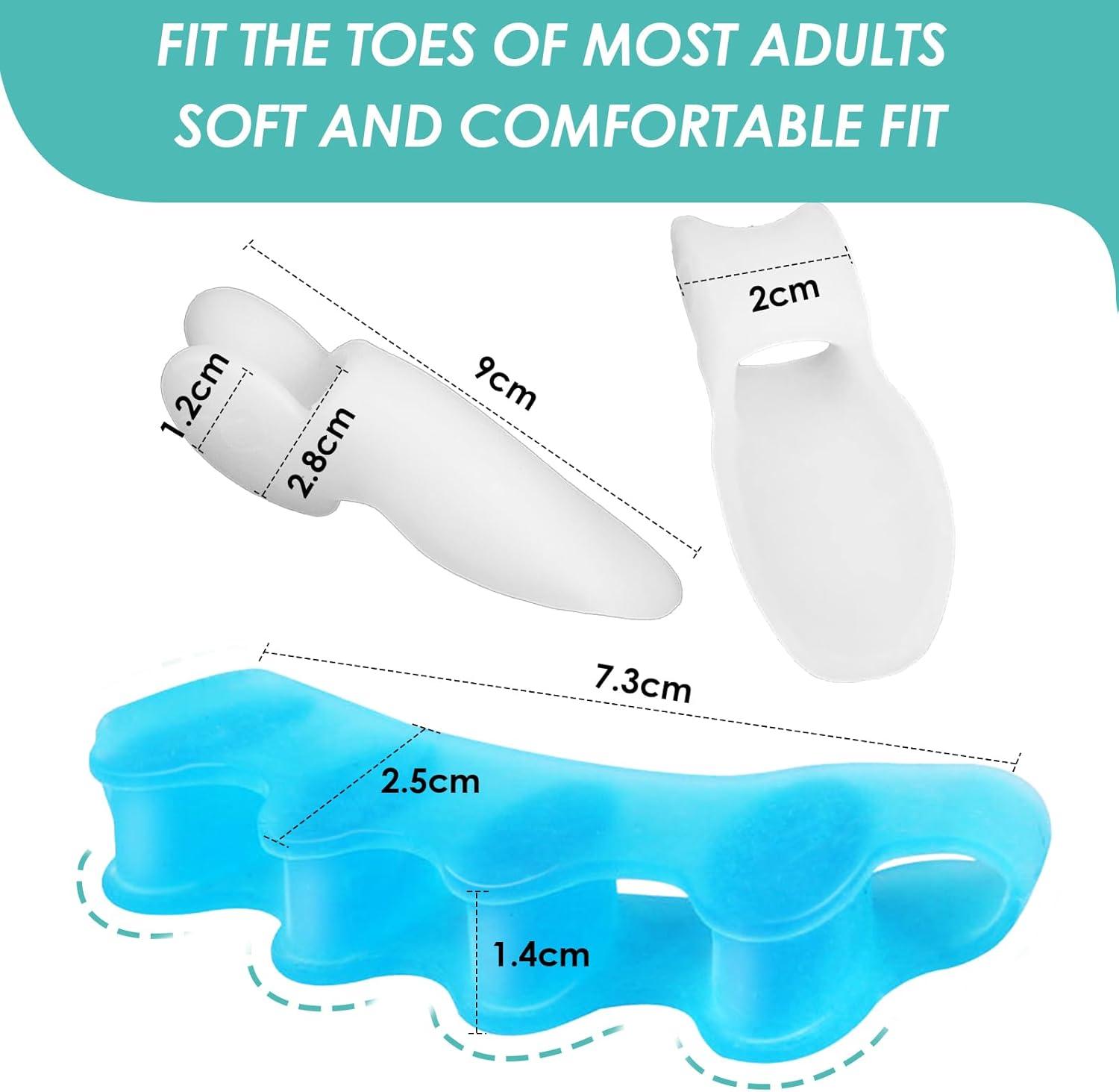 Buy 2 Pairs of Toe Spreader Silicone & Hallux Valgus Spreaders Relieve ...