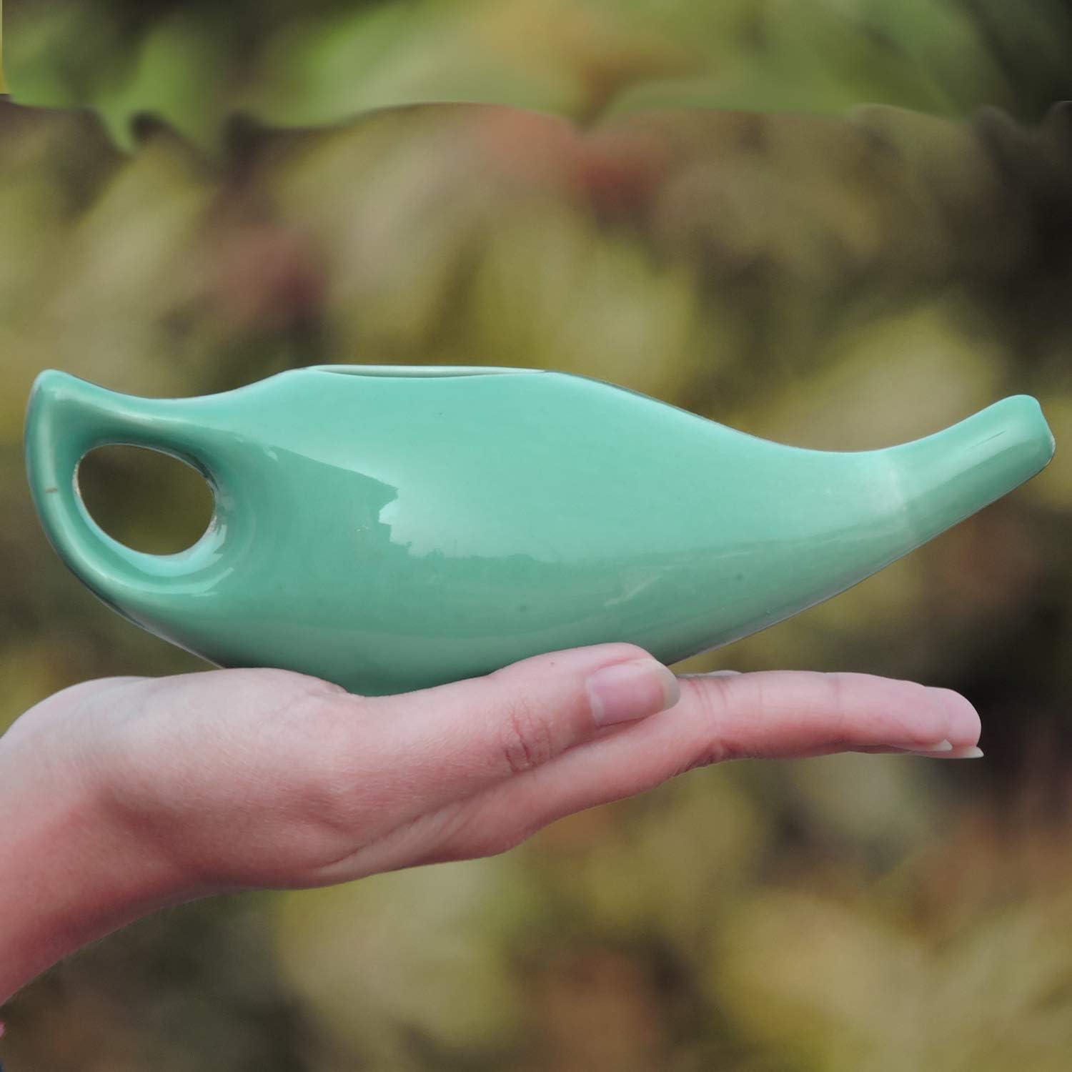 HealthGoodsIn Ceramic Neti Pot for Sinus Premium Grade Dishwasher Safe ...