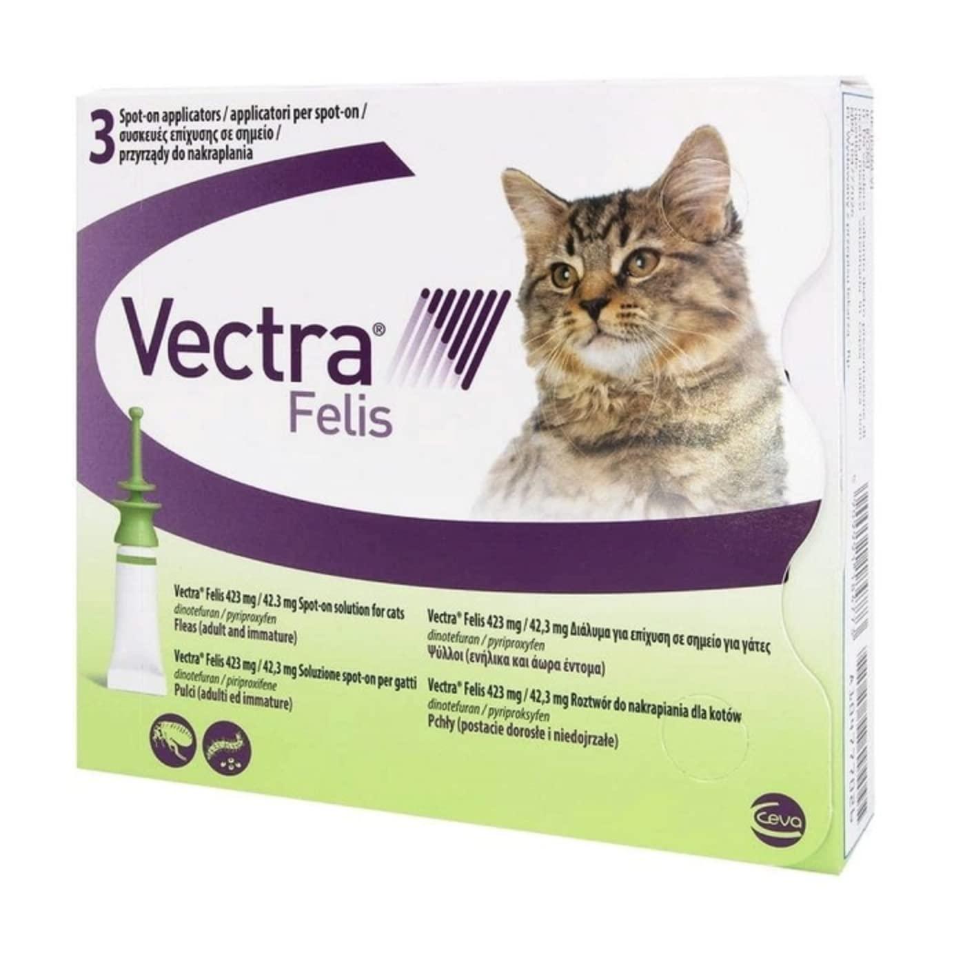 Vectra Felis Spot On Flea Treatment Cats and Kittens - 3 Pack ...