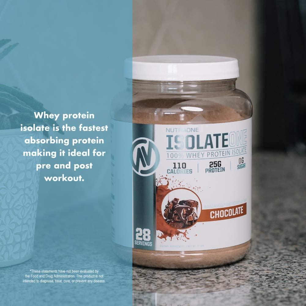 IsolateOne Whey Isolate Protein Powder by NutraOne â 100% Pure Whey ...
