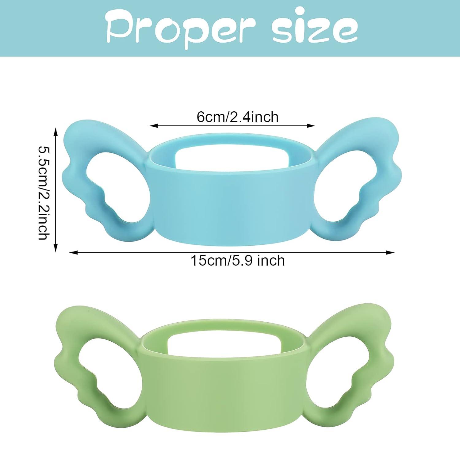 3 Pieces Baby Silicone Bottle Handles - Wide Neck Feeding Handle Set ...