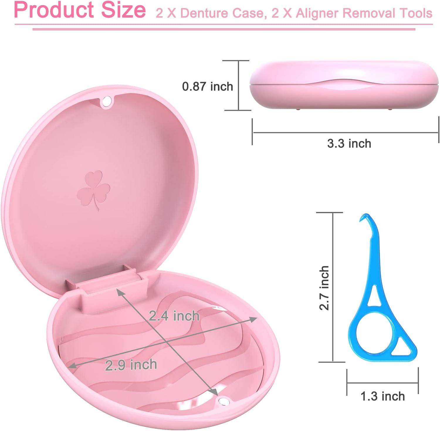 Buy 2-Piece Braces Bite Can & Denture Container Set | Tooth Rail Box ...