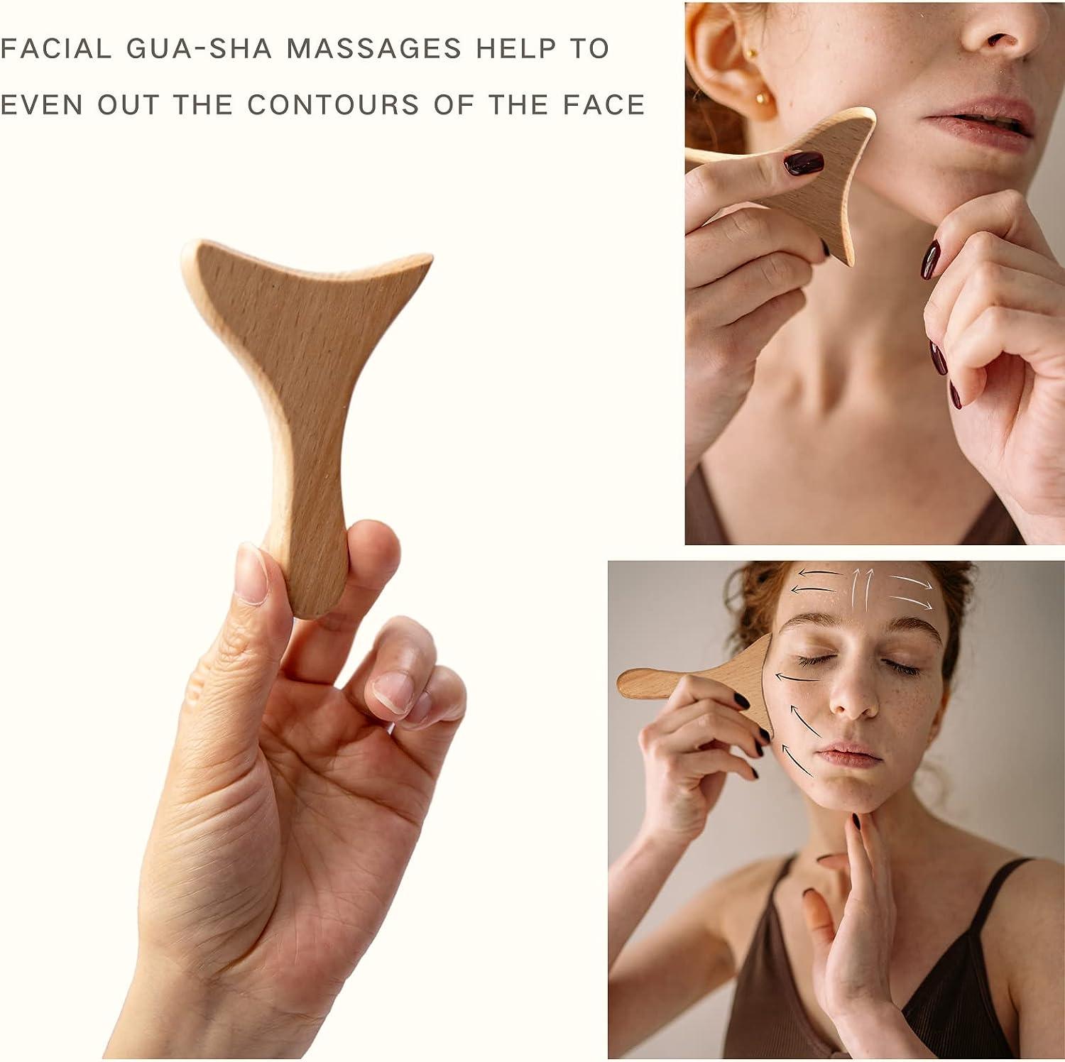 Wood Facial Therapy Kit: 7-Piece Maderoterapia Set for Face Sculpting ...