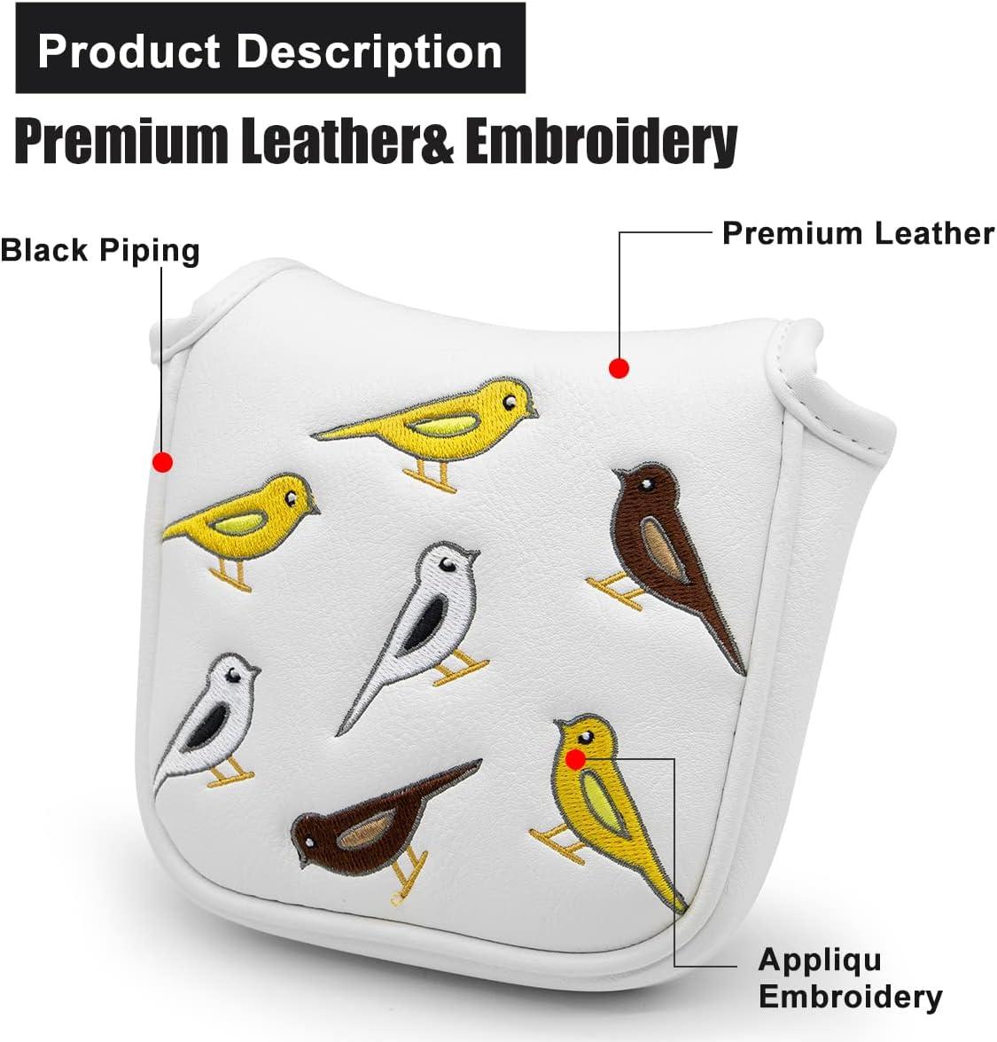 Golf Club Headcover Set - Birdie Birds Design for Driver, Fairway Wood ...