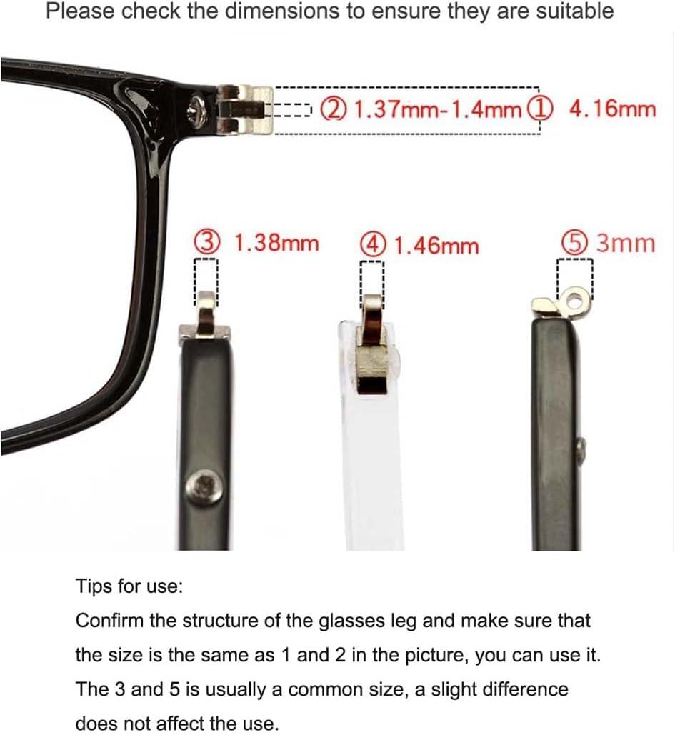 Replacement Glasses Temples - Metal Frame Transparent Temple Parts for ...