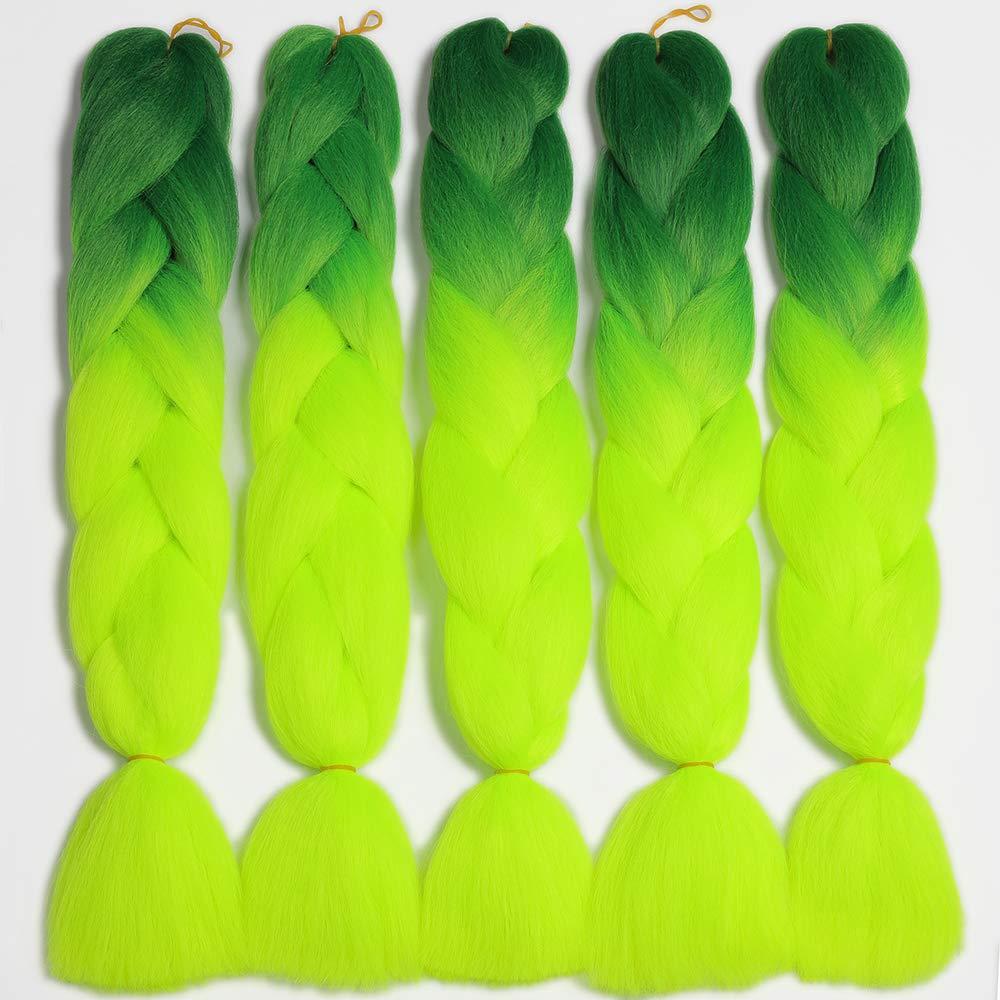 Showjarlly Jumbo Braid Art Hair Extensions - 24 Inch Ombre Kanekalon ...