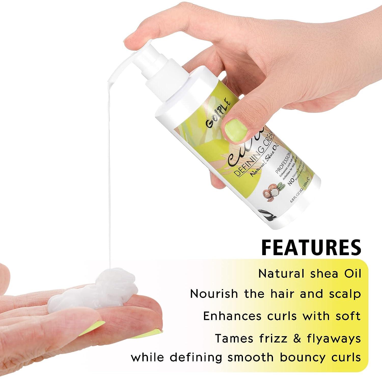 Curl Defining Cream for Curly Hair | Hair-Smoothing Anti-Frizz Cream ...