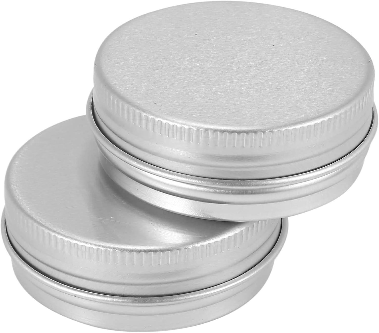 OWLEEN 30 Pack Round Metal Lip Balm Tins Screw Top Containers (1 oz ...