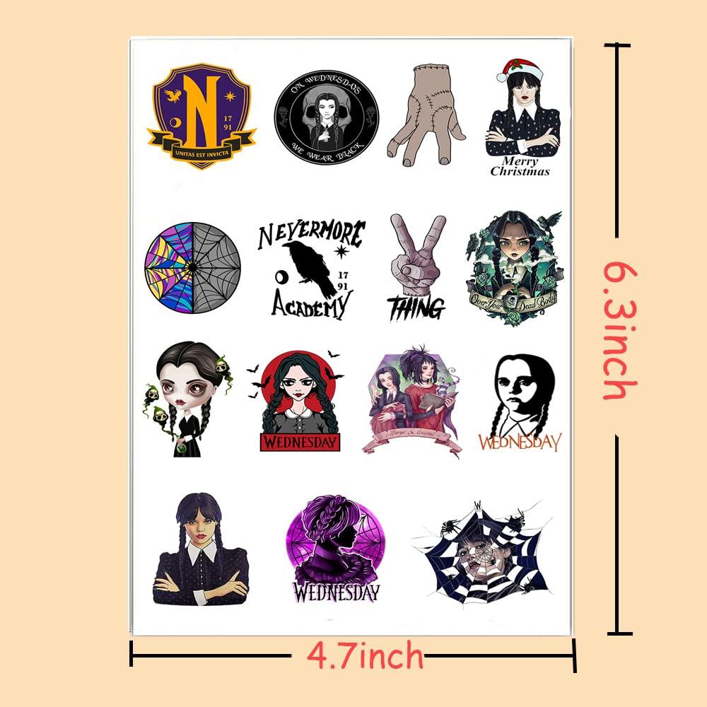 Wednesday Temporary Tattoos Stickers - 20 Sheet Tattoo Stickers for ...