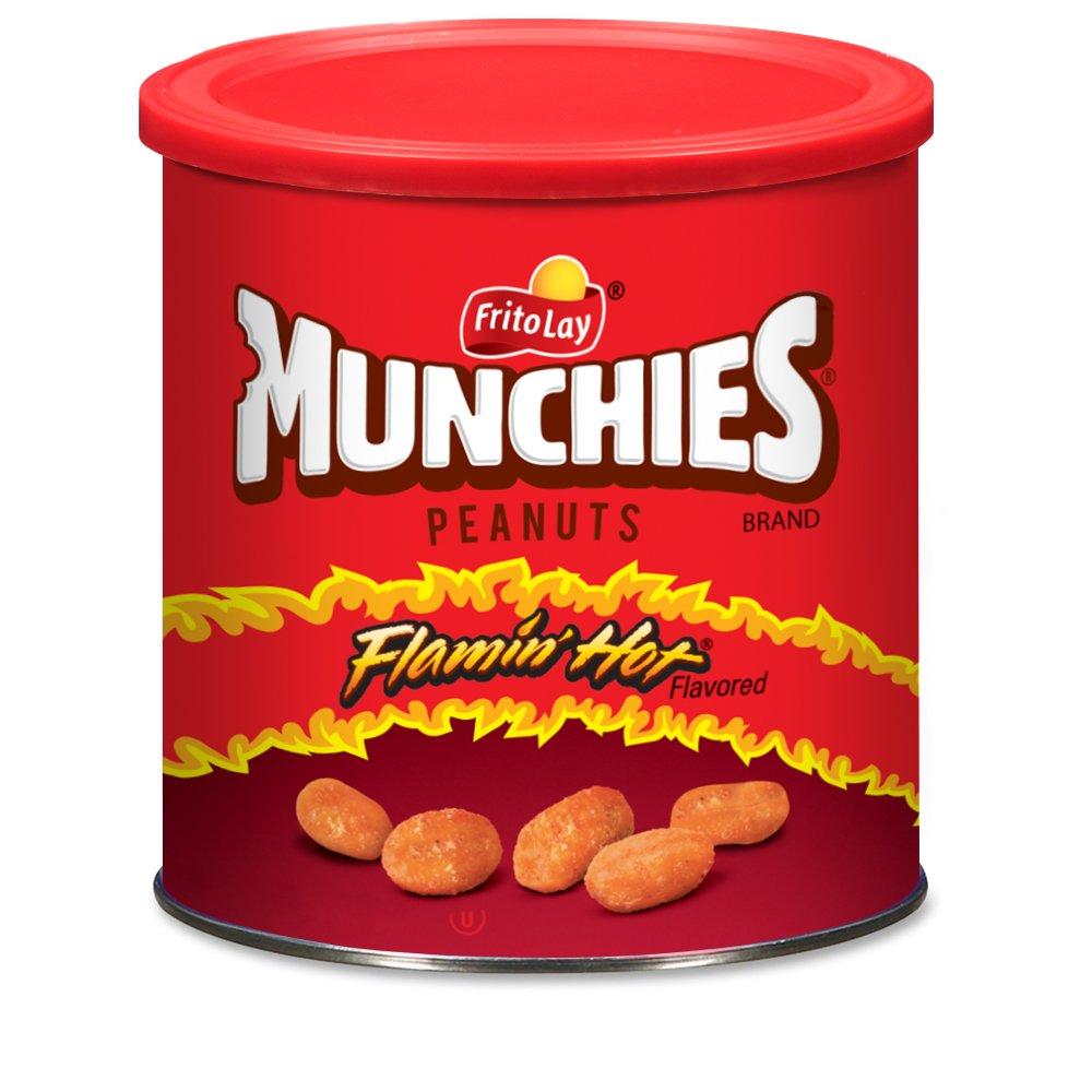 Munchies Flamin' Hot Peanuts - 16 oz (4 Canisters) | Spicy & Crunchy ...