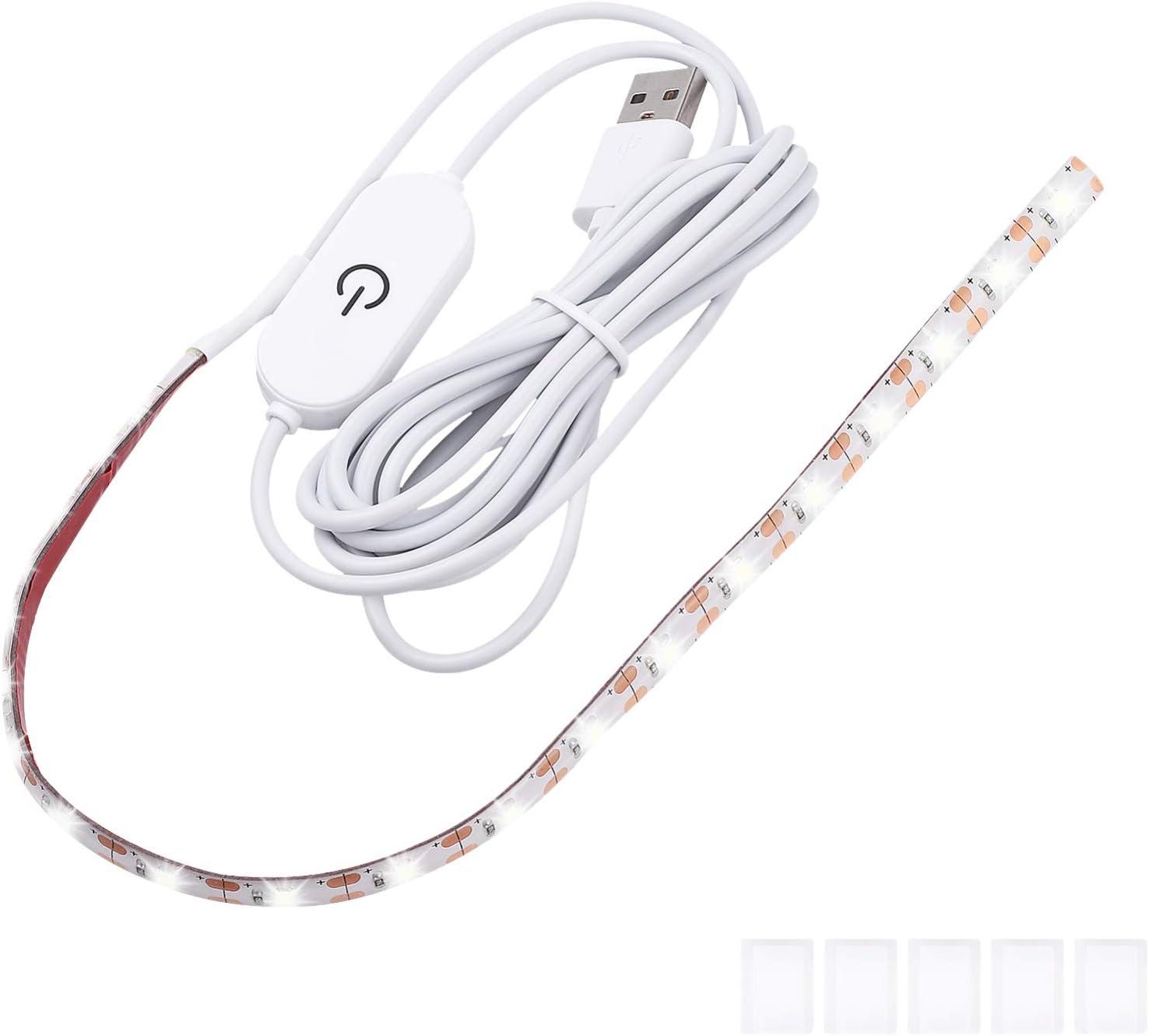Mobestech LED Strips Sewing Machine Cold White Light Self-Adhesive LED Strip Light 2 Meters 5V ...