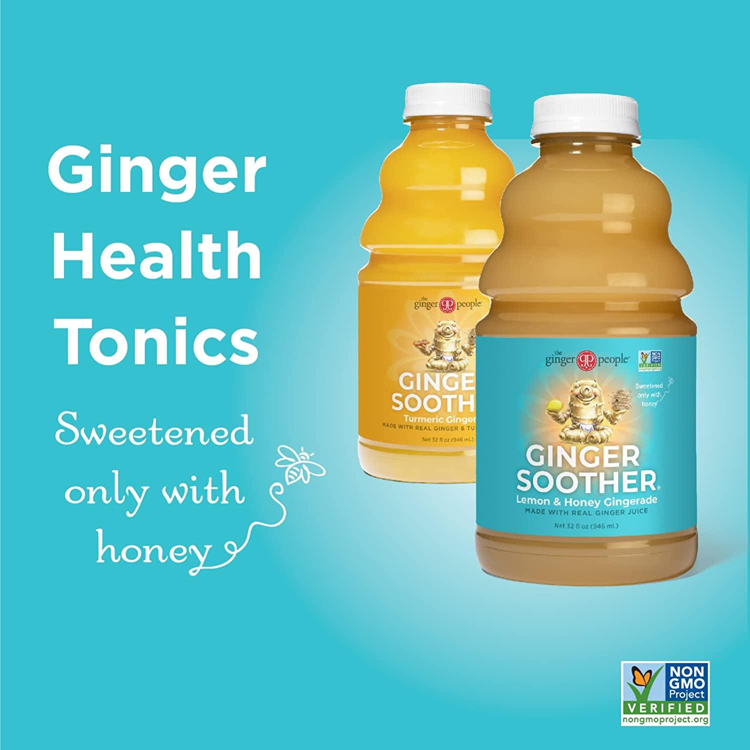 Ginger People Ginger Soother - Ginger, Lemon & Honey 32 Fl Oz - Natural ...