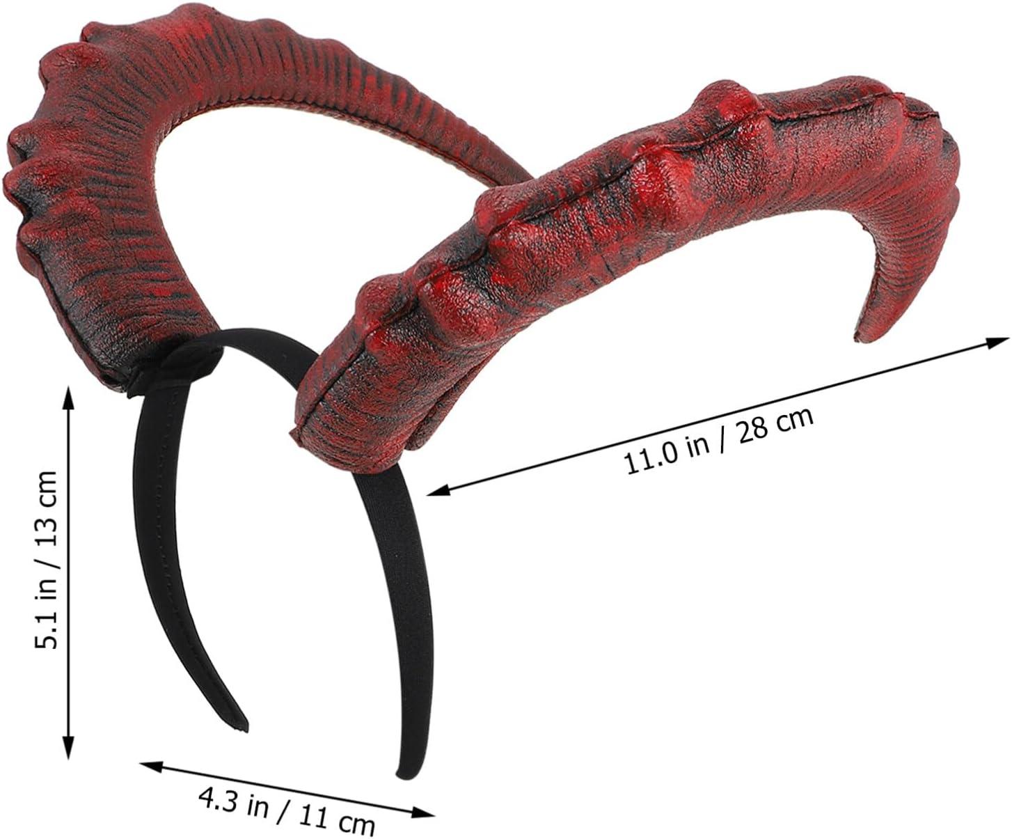 minkissy Demon Horn Headband Devil Headband Devil Horn Hair Hoop ...
