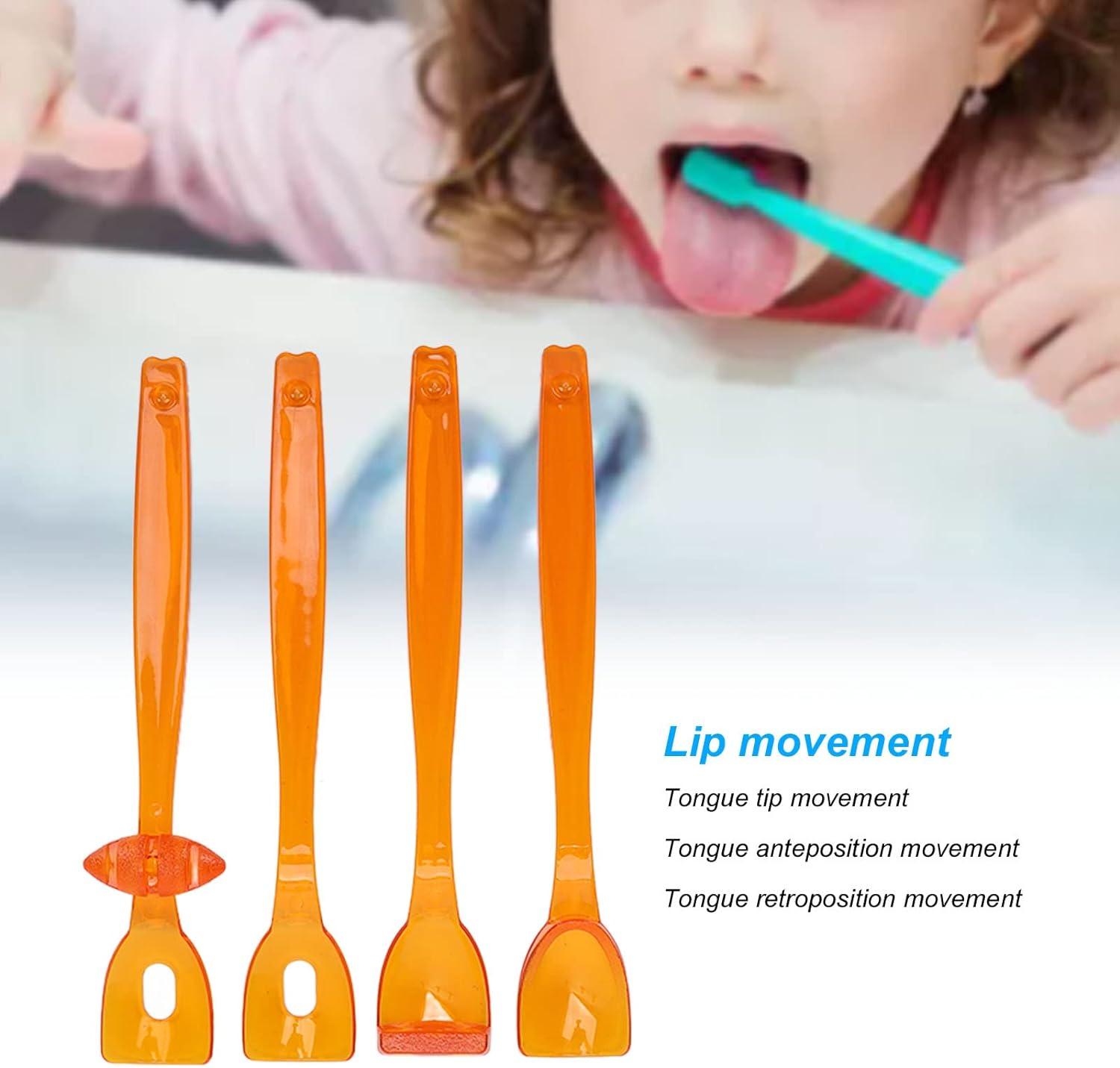 Oral Muscle Trainer Professional Plastic 4 Pieces Ergonomic Tongue ...
