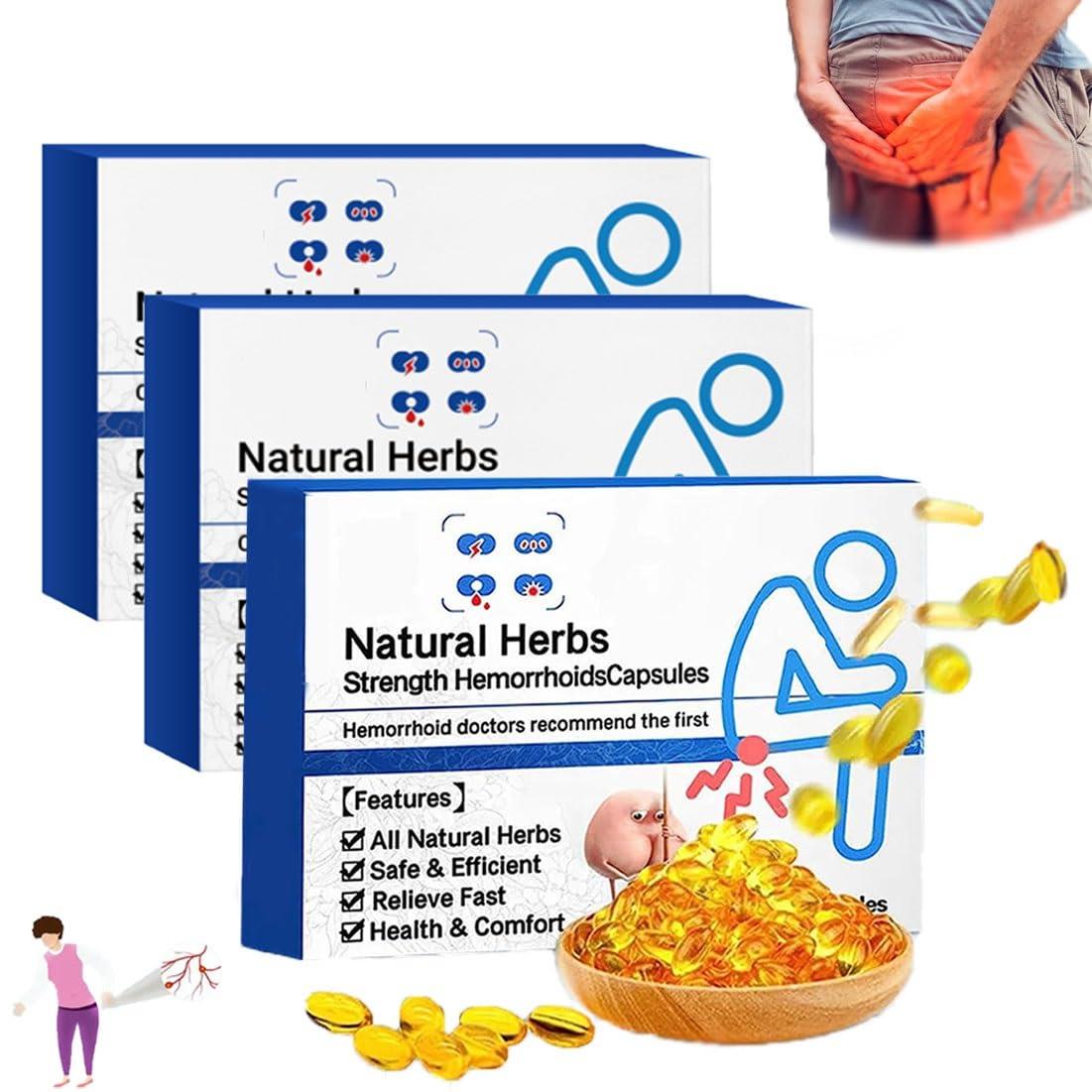 Heca Natural Herbal Hemorrhoid Capsules - Rapid Relief Suppository for ...