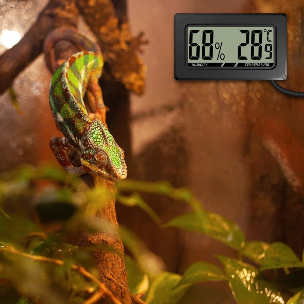 Mini Digital Reptiles Thermometer Hygrometer | Accurate Temperature ...