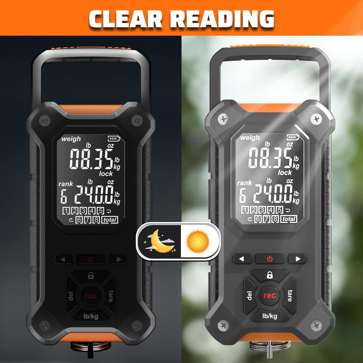 SNAIL TRAIL Fish Scale with Lip Gripper - 50 lbs Digital Fishing ...