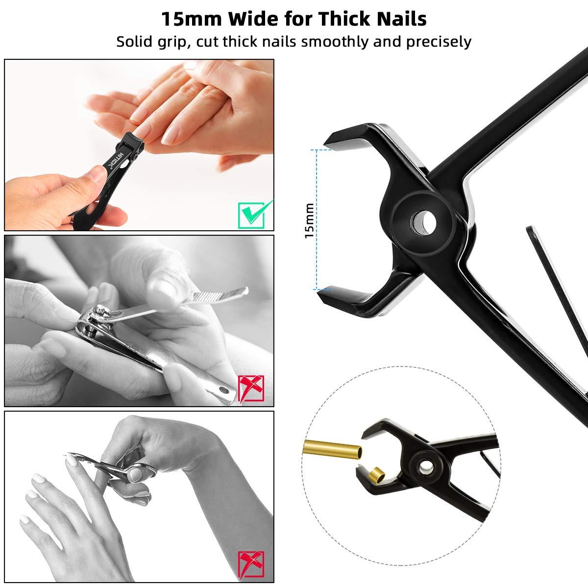 Surgical Grade Stainless Steel Nail Clippers - 15mm Wide Jaw Opening ...