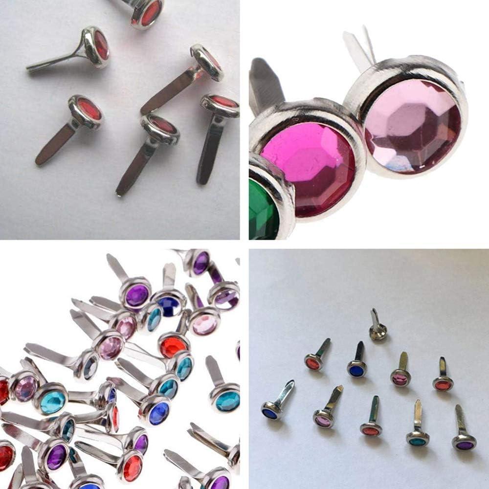 120Pcs Mini Brad Pearl Head Split Pins Round Paper Craft Fasteners Iron ...