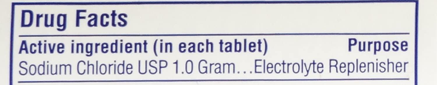 Sodium Chloride Tablets 1 Gm USP - 100 Tablets, Pack of 1 | Normal Salt ...