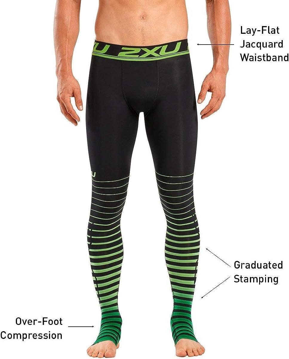 2XU Men's Elite Power Recovery Compression Tights XL Black/Green | Shop ...