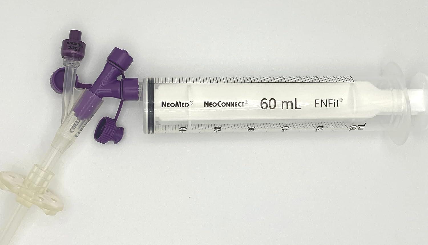 NeoMed at Home 60mL Bolus Reusable O-Ring Syringe with ENFit - Box of ... NeoMed at Home 60mL Bolus Reusable O-Ring Syringe with ENFit - Box of ...