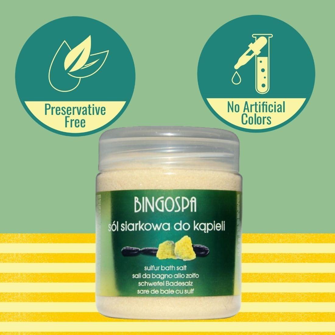 BINGOSPA Sulphur Salt for Skin Inflammation & Callus - 550g | Natural ...