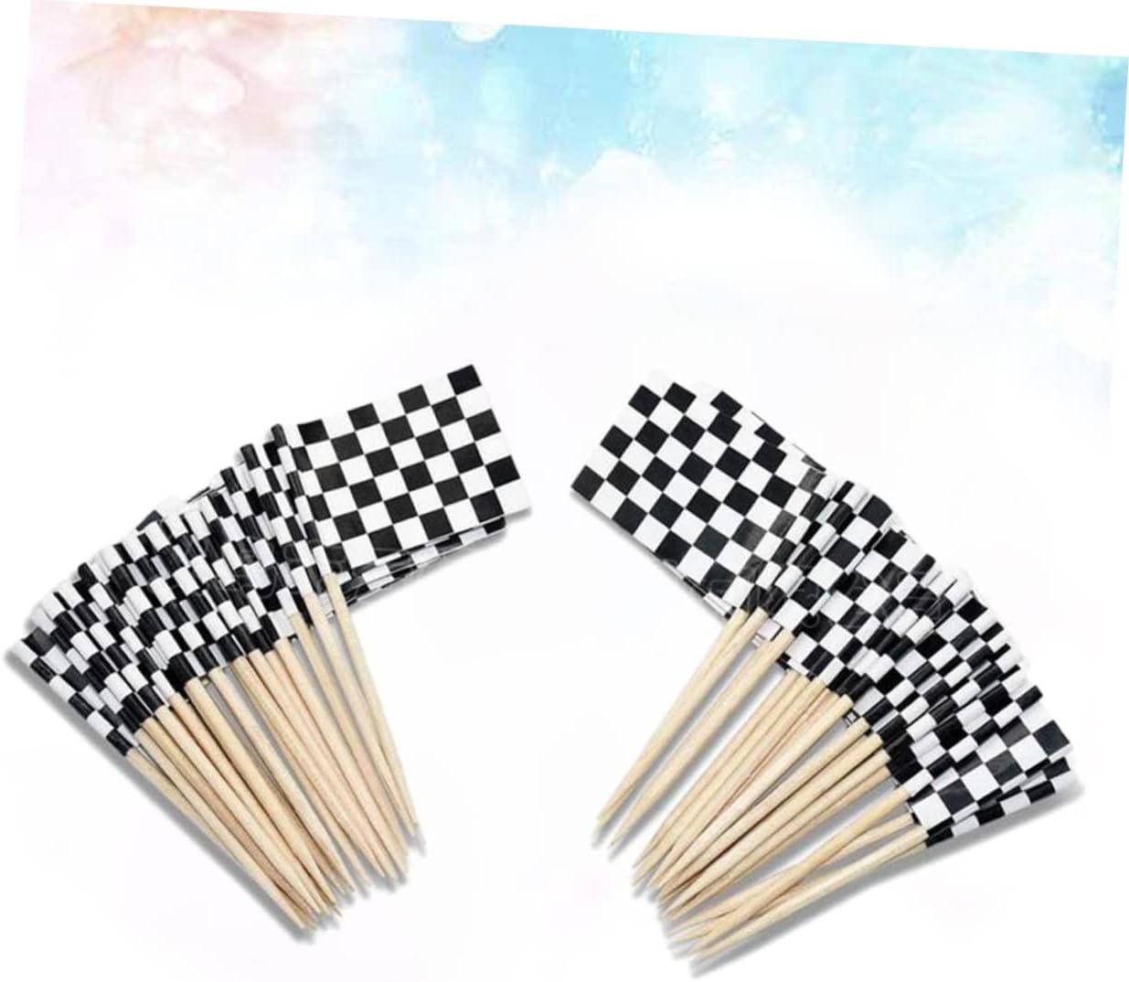HOMSFOU 400 Pcs Mini Checkered Picks Mini Racing Flag Picks Racing ...