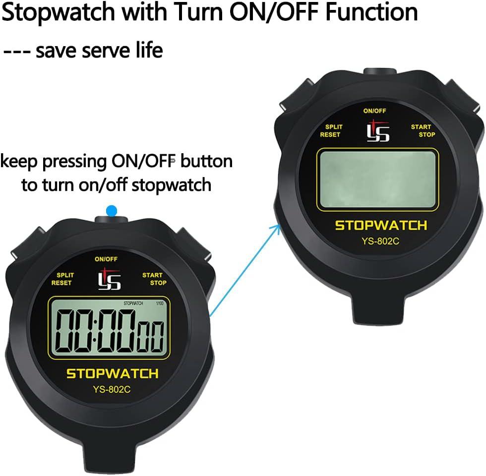 ZCTIMYI Digital Stopwatch Timer - Mute, Large Display, Easy-to-Use - Ideal for Coaches, Swimming ...