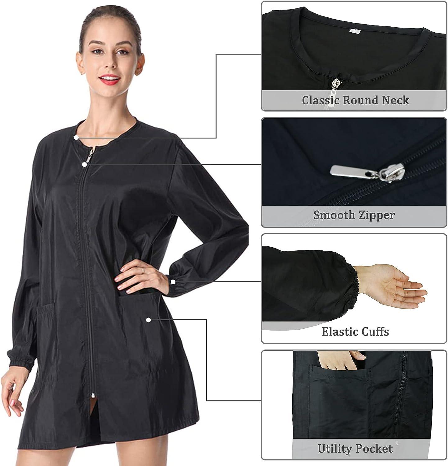 Exttlliy Chameleon Fabric Salon Smock Professional Stylist Jacket M ...
