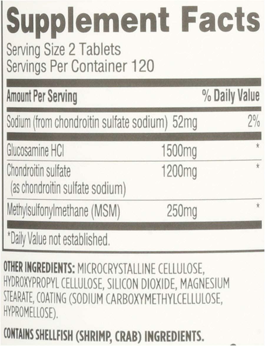 365 by Whole Foods Market Glucosamine Chondroitin X Strength MSM 240 ...