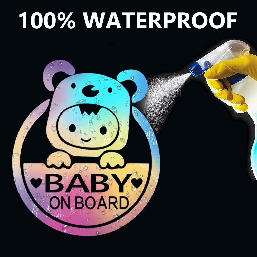 Baby on Board Stickers - Cute Removable Car Safety Stickers (2PCs ...