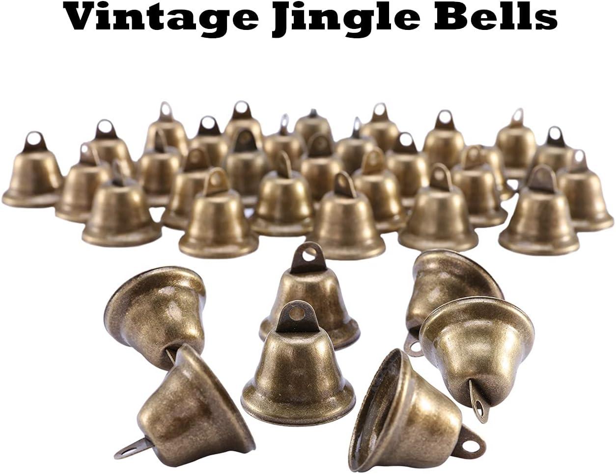 Vintage Bronze Jingle Bells 35Pcs - Christmas Tree Ornaments & Dog ...
