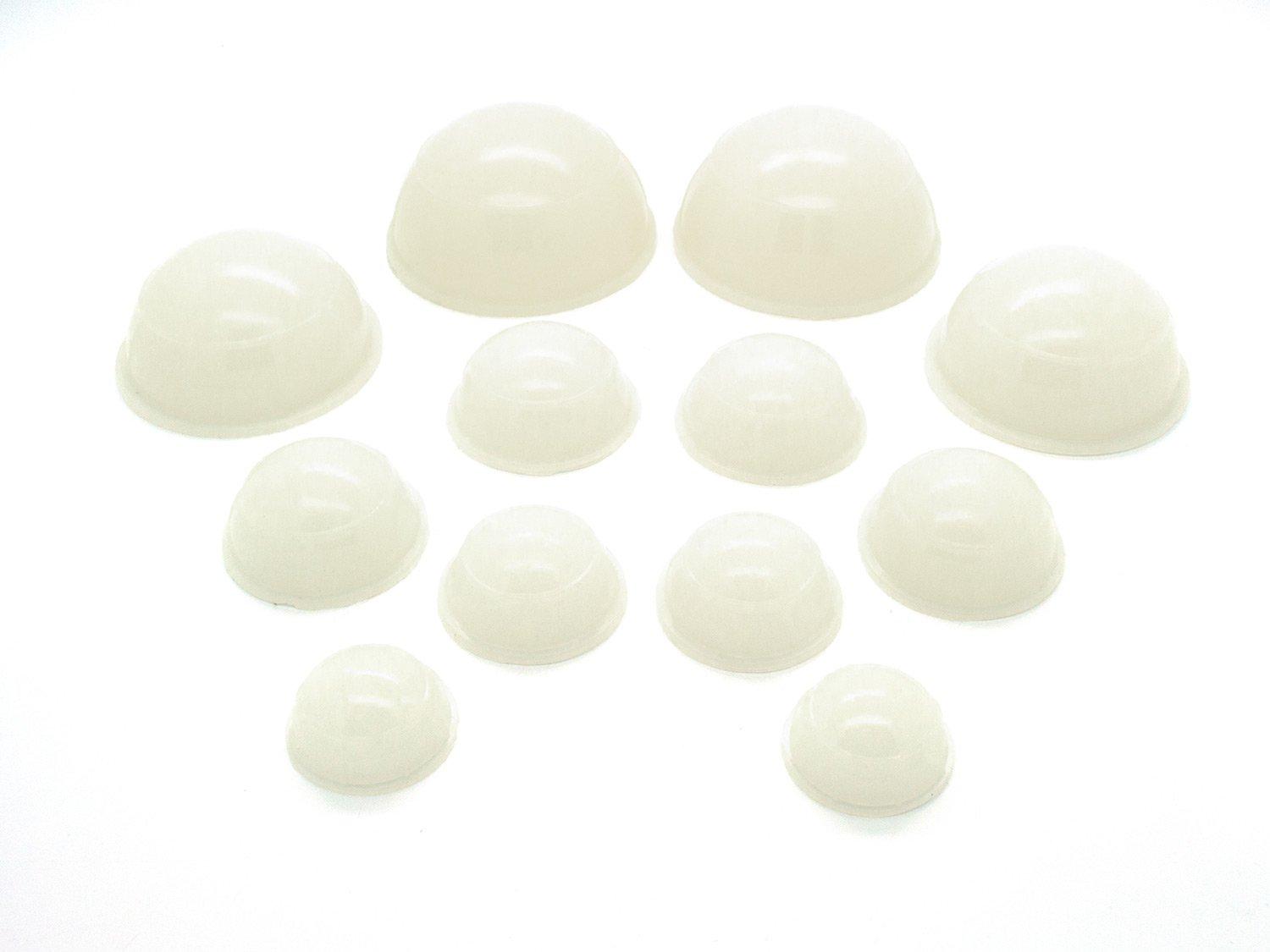 Silicone Cupping Set - 12 Transparent Cupping Heads of Various ...