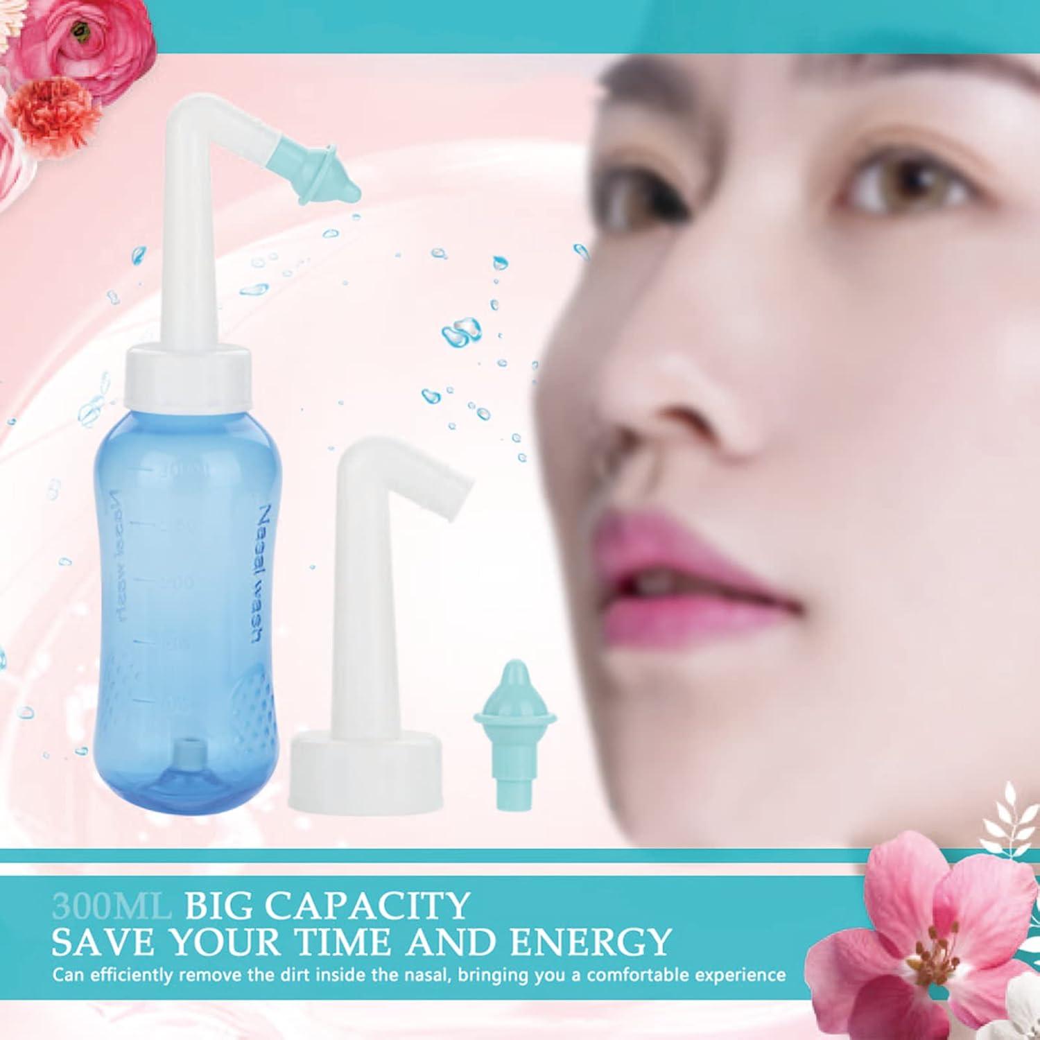 Nose Wash Cleaner & Nasal Irrigation System - 300ml Pressure Rinse Set ...