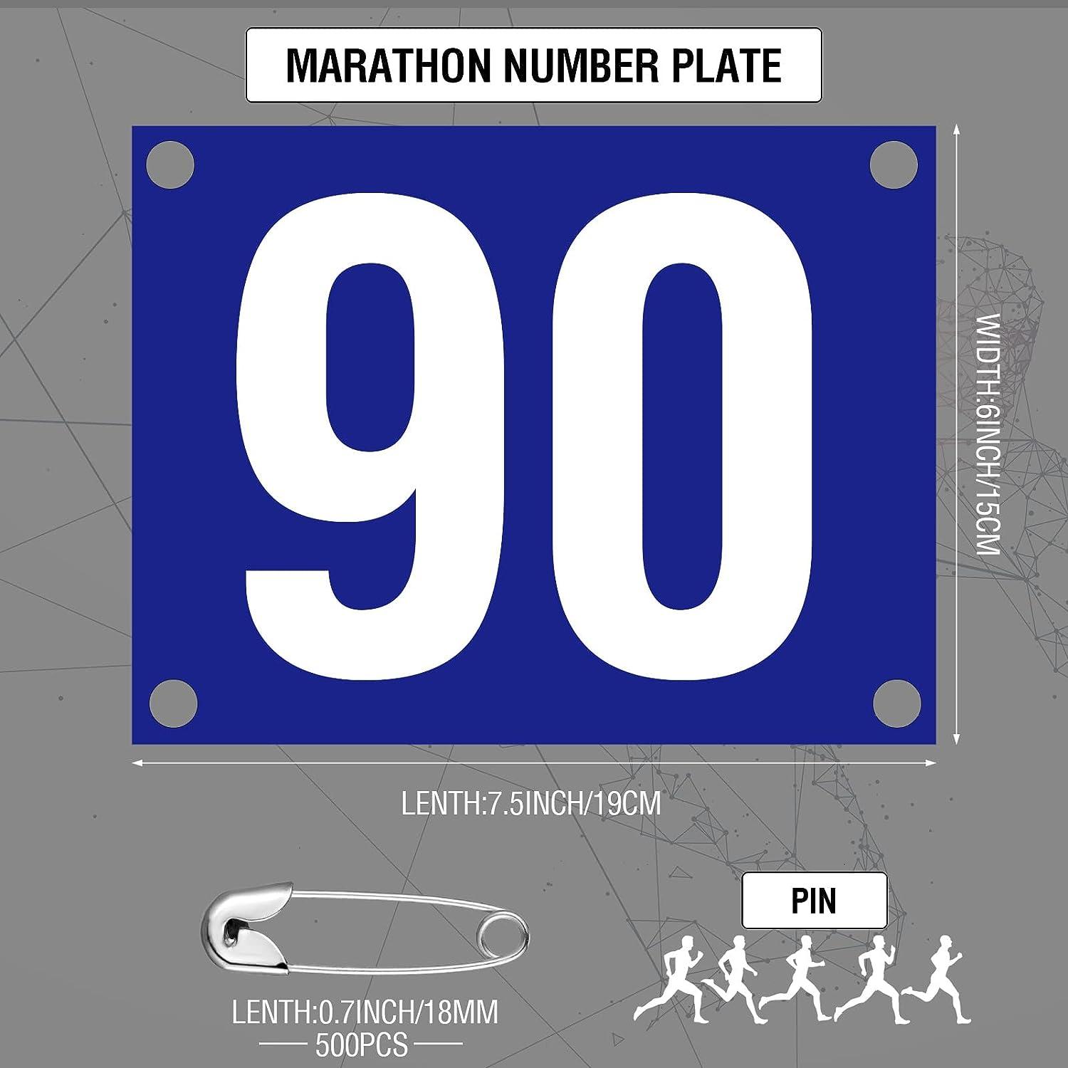 JenPen Running Bib Numbers with Safety Pins for Marathon Sports ...