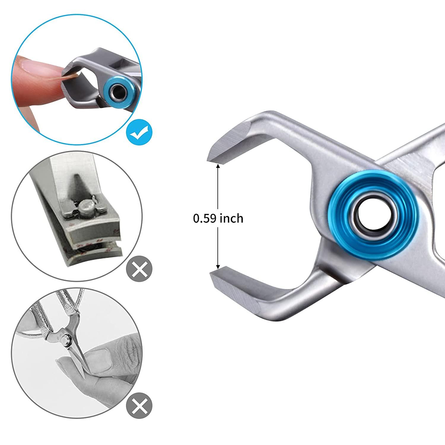 2-Piece Oversized Stainless Steel Nail Clippers for Thick Toenails ...