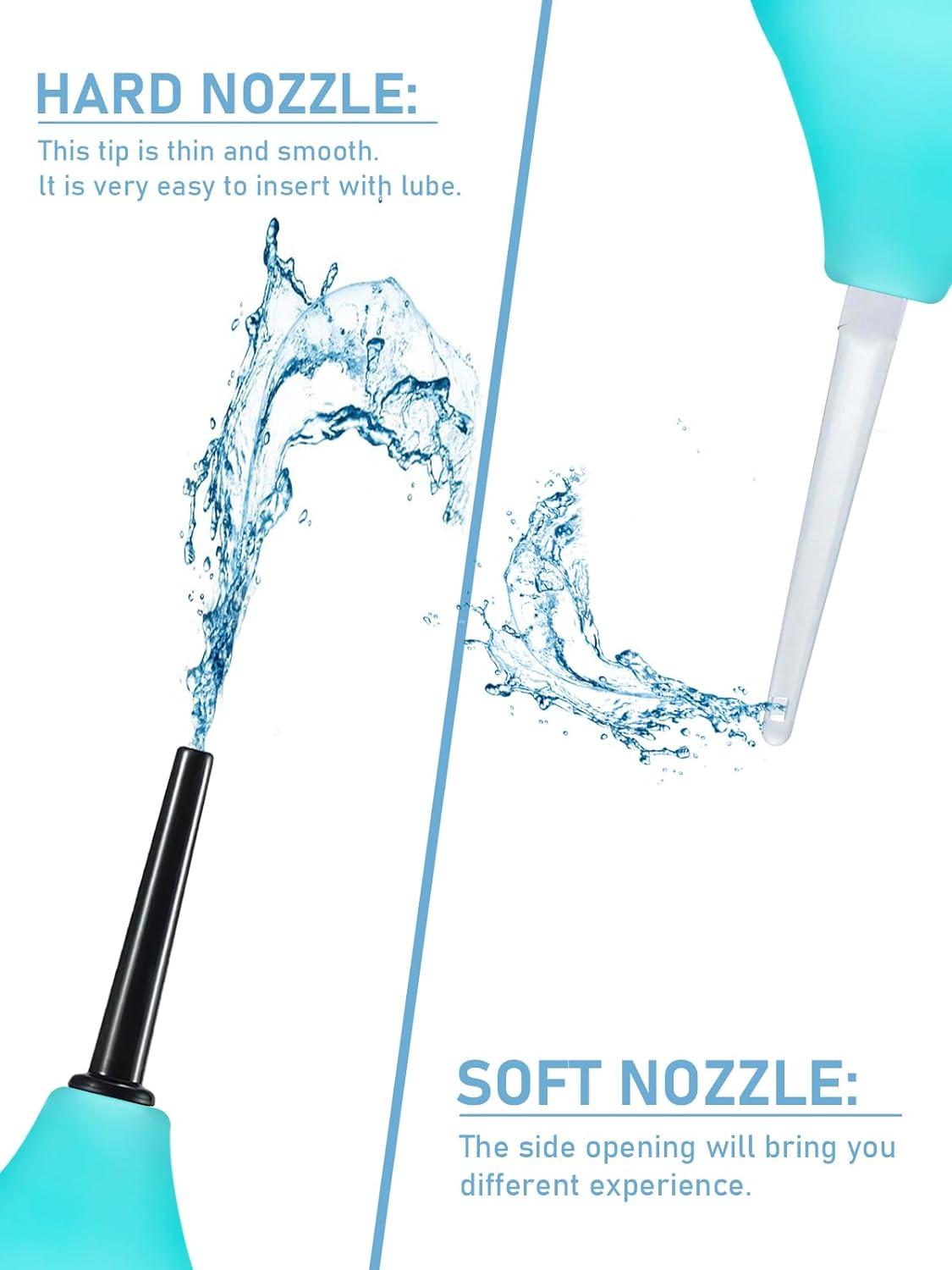 Douche Enema Kit with 3 Nozzles - Reusable 224ML Bulb for Men and Women ...