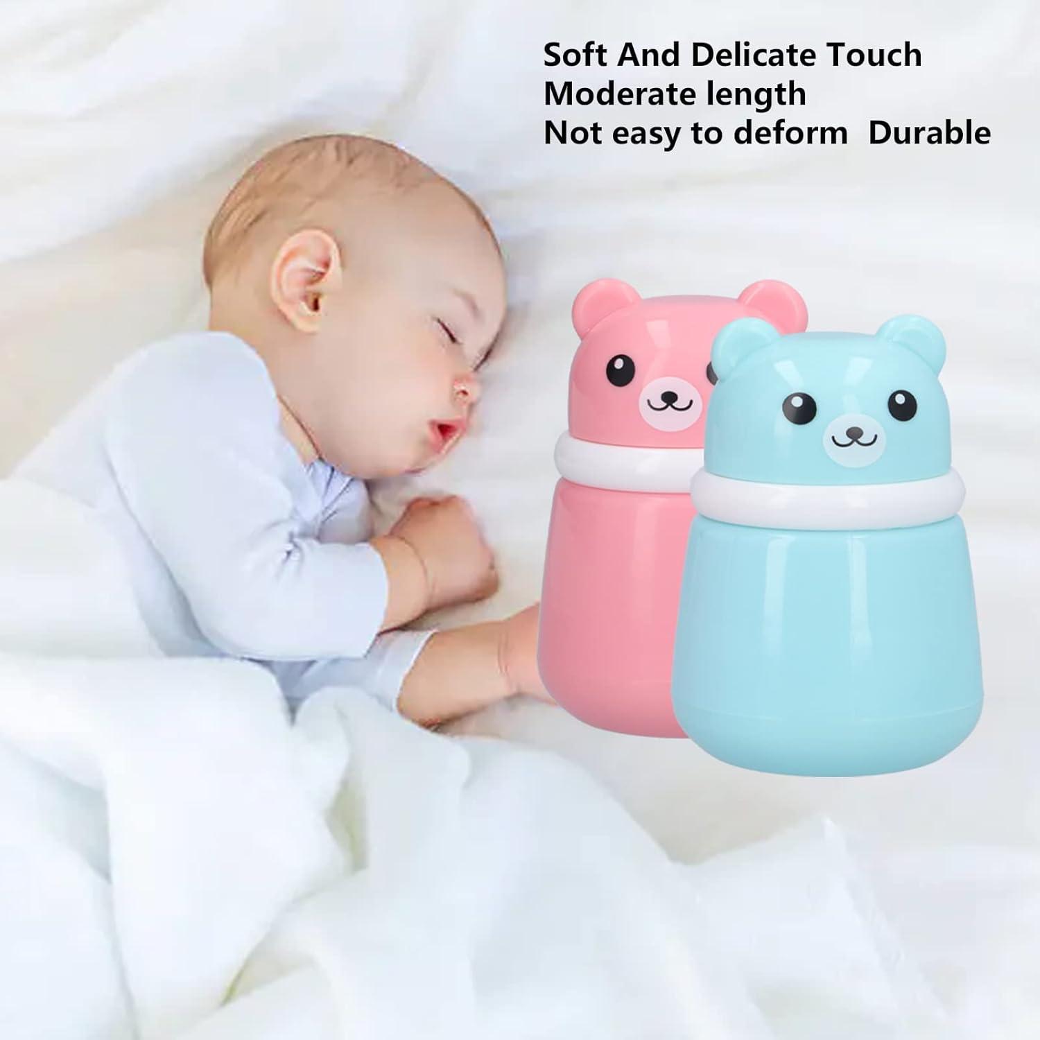 2 Pack Baby Powder Container with Puff - Cute Bear Face Dispenser for ...