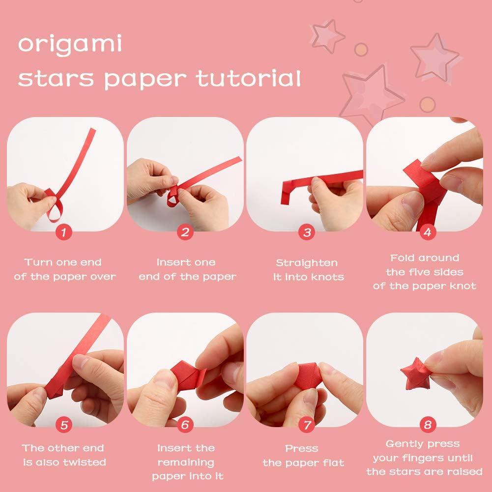2060 Sheets Origami Paper Strip Assortment - Double Sided Colorful Star ...
