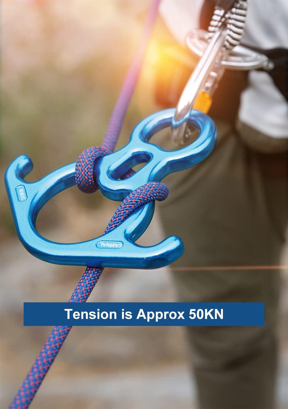 EMMRAGNO 50KN Rescue Figure 8 Descender - Large Bent-Ear Belaying ...