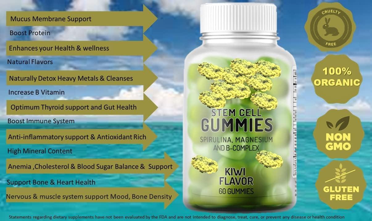 Stem Cell Enhancer 60 Gummies with Vitamin B Complex & Magnesium ...