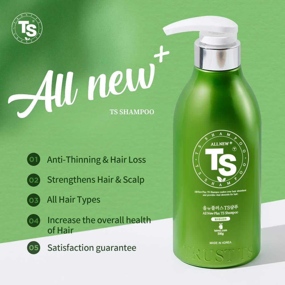 Plus TS Shampoo with Biotin - 16.9 Fl Oz | Anti-Hair Loss Therapy Shampoo | Korea Hair Care ...