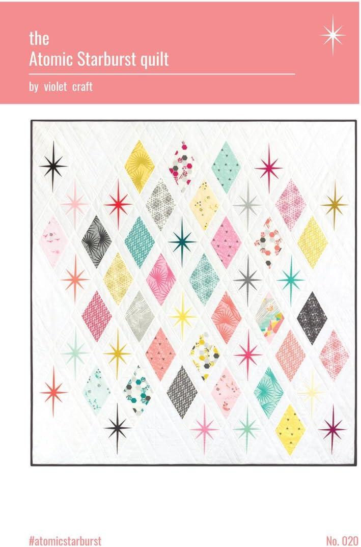 Atomic Starburst Quilt Pattern - Foundation Paper Piecing - 62 x 66 ...