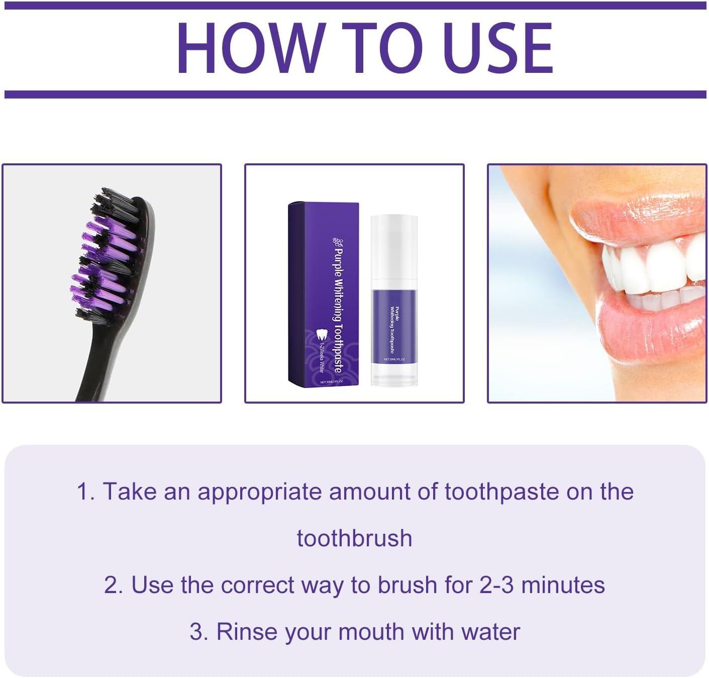 Purple Toothpaste for White Teeth | Whitening Toothpaste for a Glowing ...