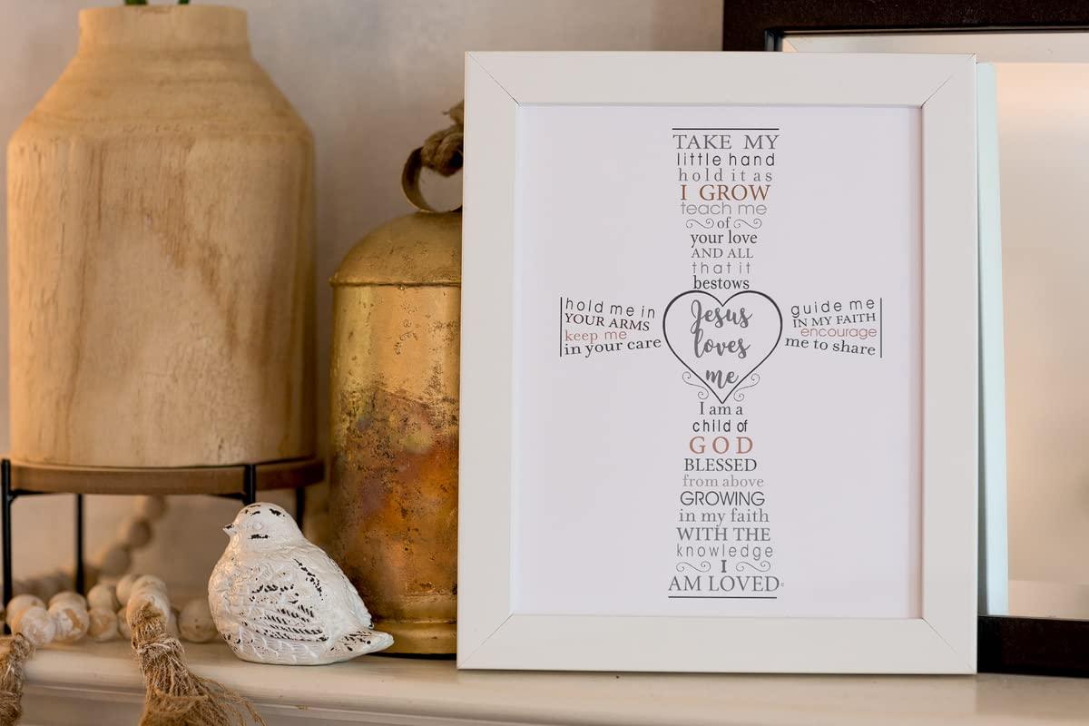 Jesus Loves Me Baptism Frame for Baby - White Grandparent Gift | Buy ...